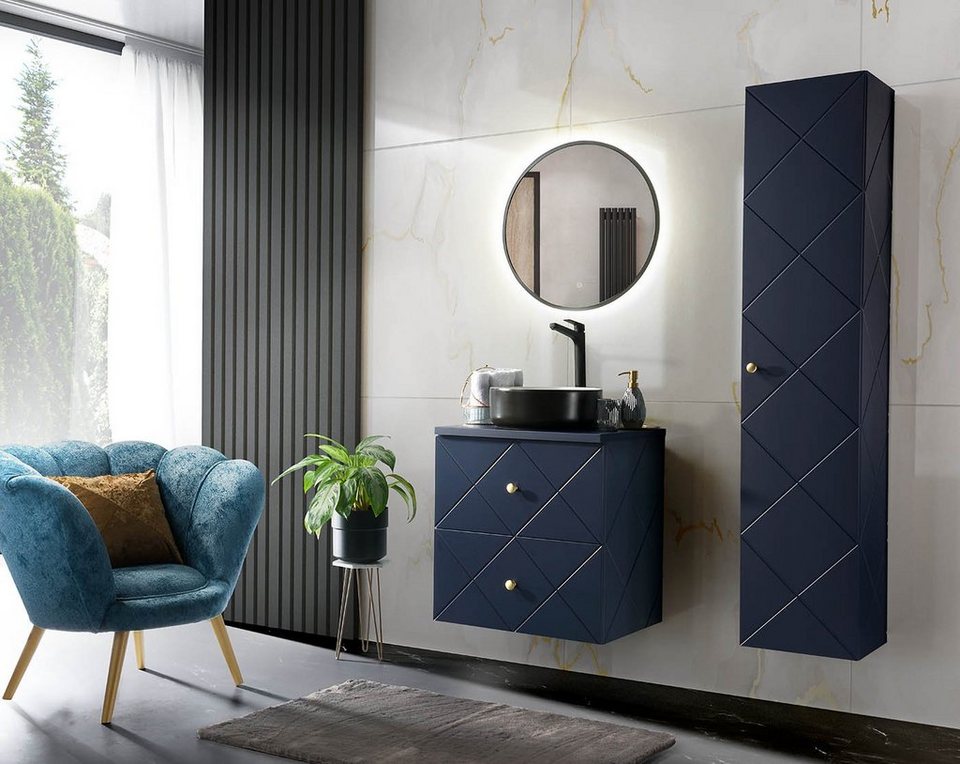 Einfachgutemoebel Waschtisch Set Badezimmer Set 3 Teilig Blumond 60cm