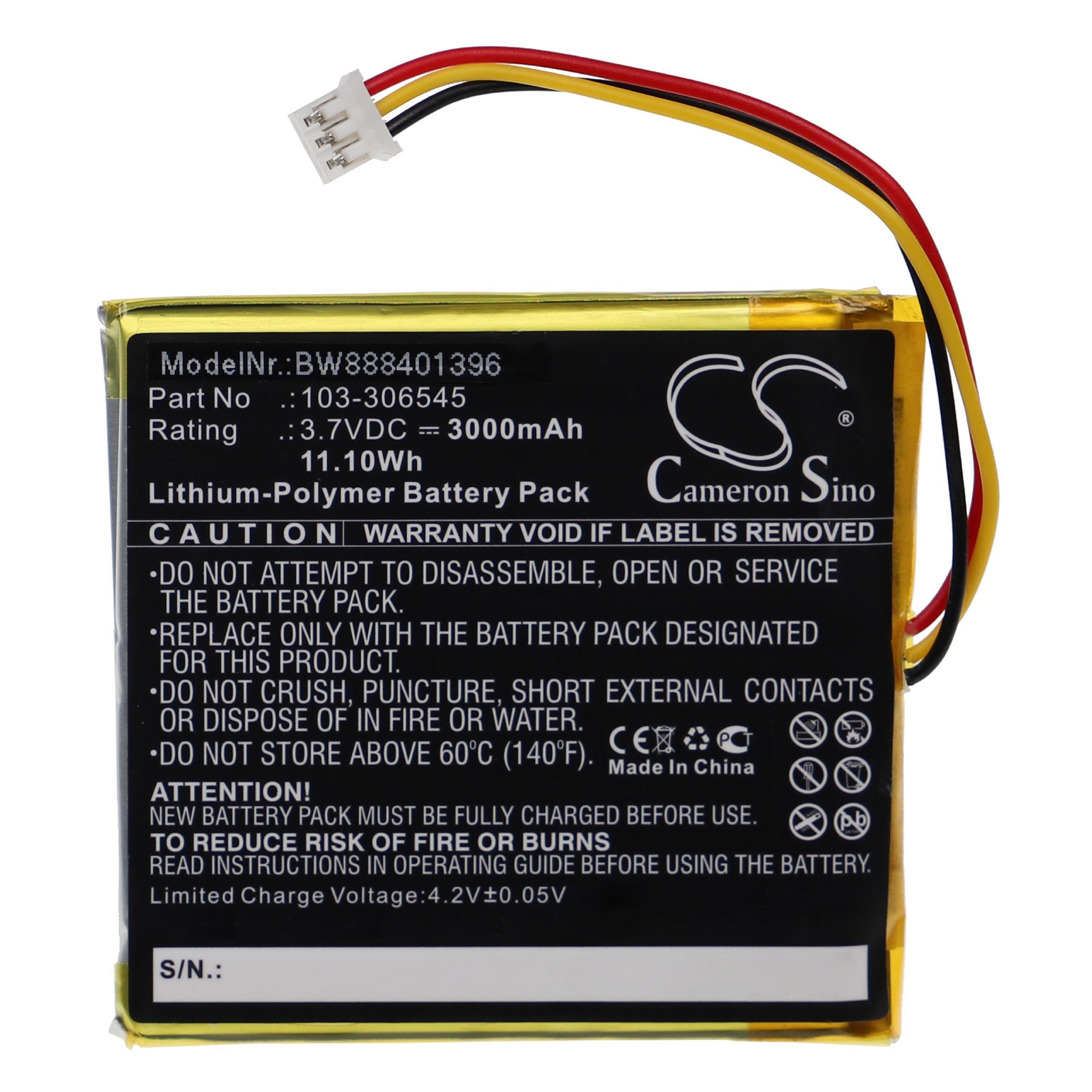 vhbw passend für Visonic PowerMaster 360R, 360 Alarmanlage (3000mAh, 3,7V, Akku 3000 mAh