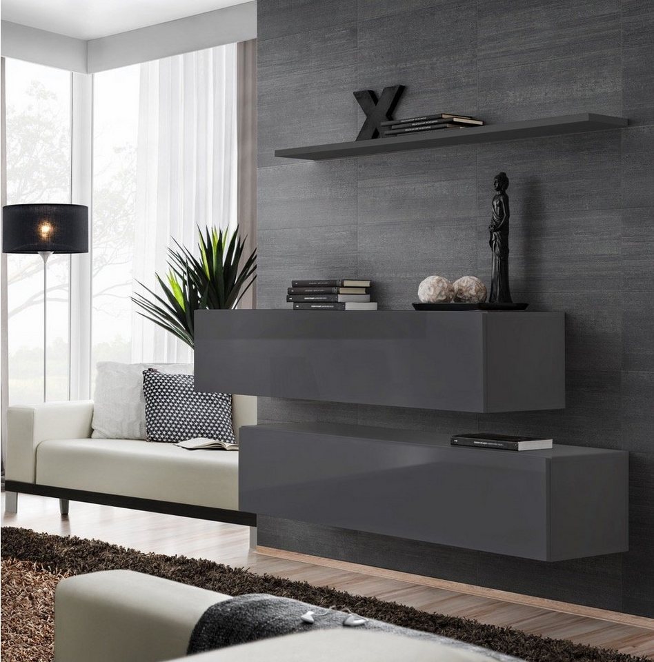 Jvmoebel Wohnwand Moderne Wohnwand Einrichtung Luxus Designer Komplette