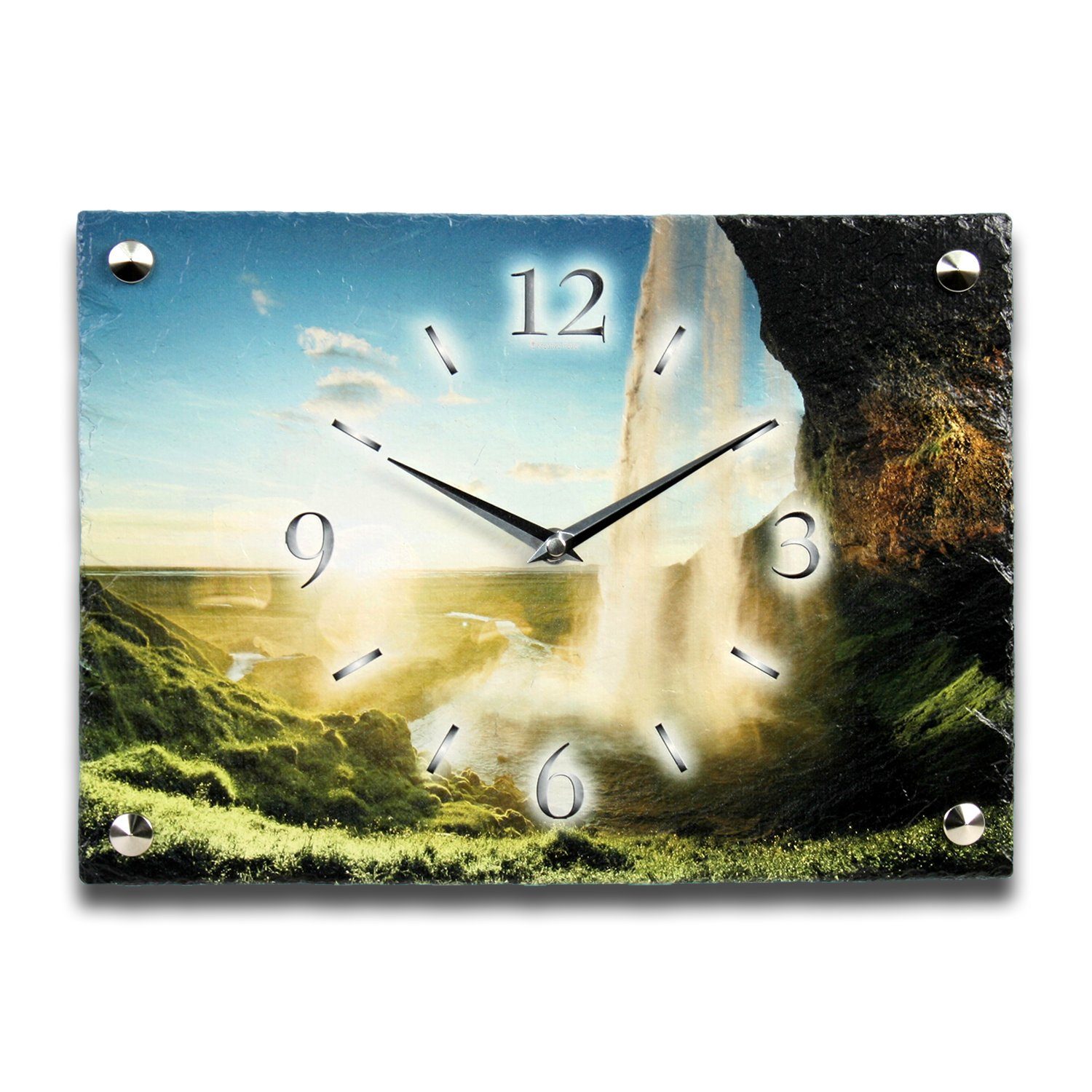 Kreative Feder Wanduhr Design Wanduhr Aus Stein Beton „wasserfall