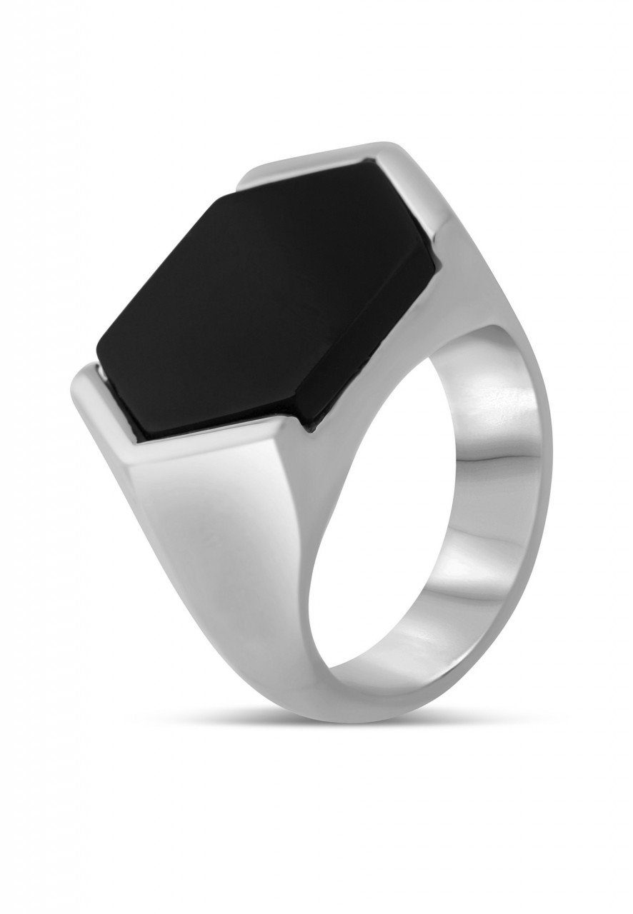 Akitsune Siegelring »Abyss Ring Silver - Black EU 52 - UK L - US 6 ...