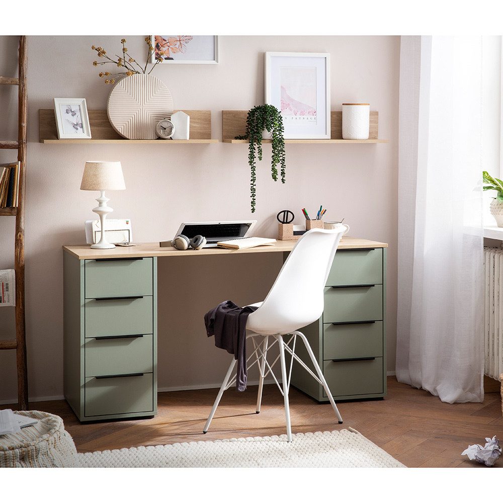 Lomadox Büromöbel Set Eden 80 Spar Set 3 Tlg Wandregal