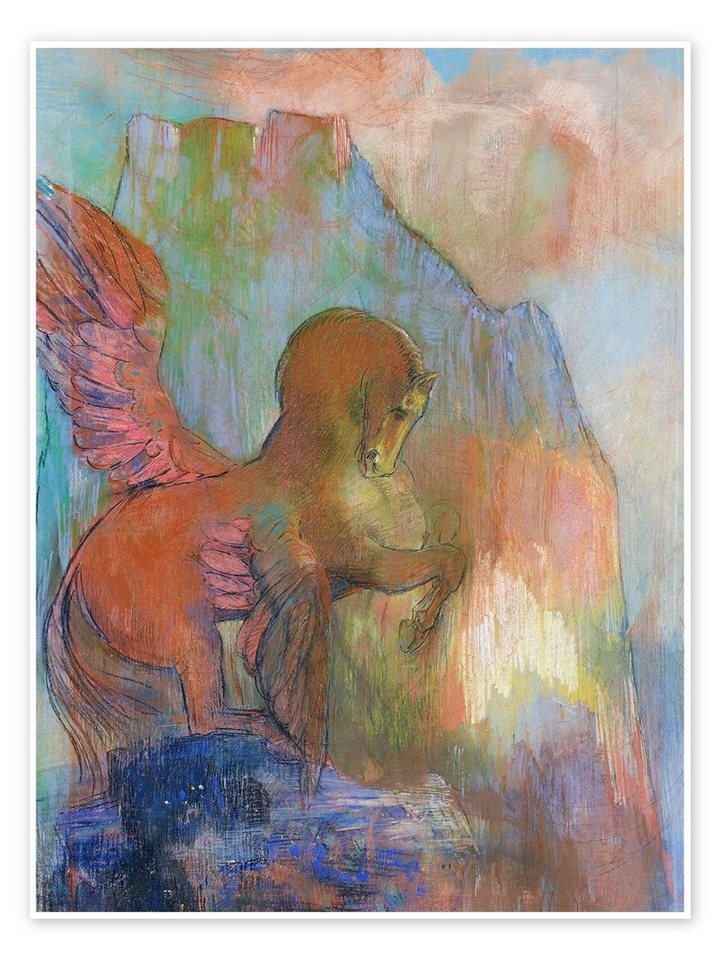 Posterlounge Poster Odilon Redon Pegasus Malerei