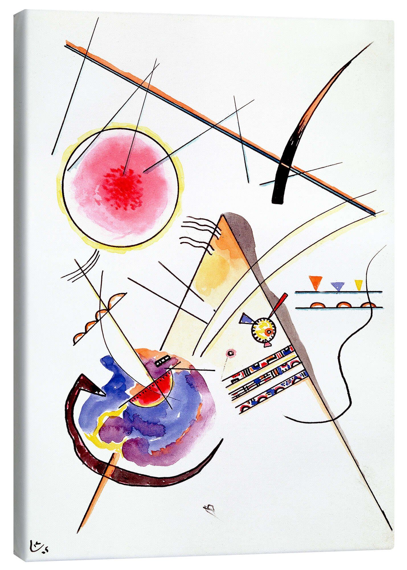 Posterlounge Leinwandbild Wassily Kandinsky Aquarell Aus Dem Gästebuch