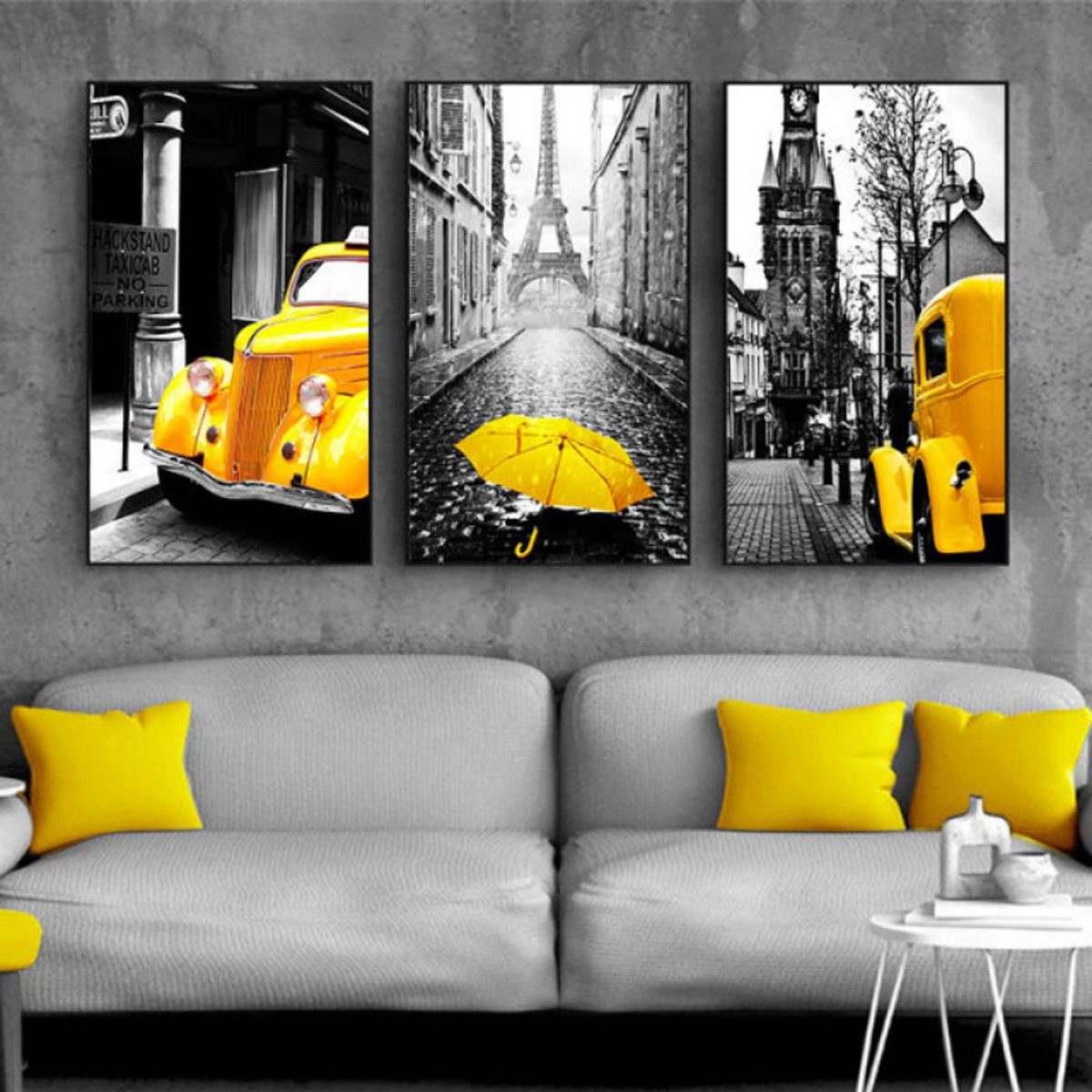 TPFLiving Kunstdruck (OHNE RAHMEN) Poster - Leinwand - Wandbild, Impressionen aus Paris mit ...