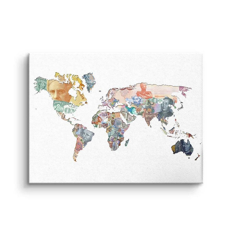 Dotcomcanvas® Leinwandbild Premium Leinwandbild Pop Art Geld
