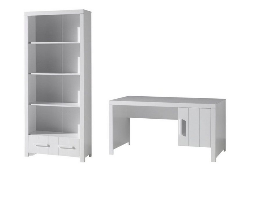 Möbelando Jugendzimmer Set Erik Aus Massiv Kiefer Und Mdf In Weiß