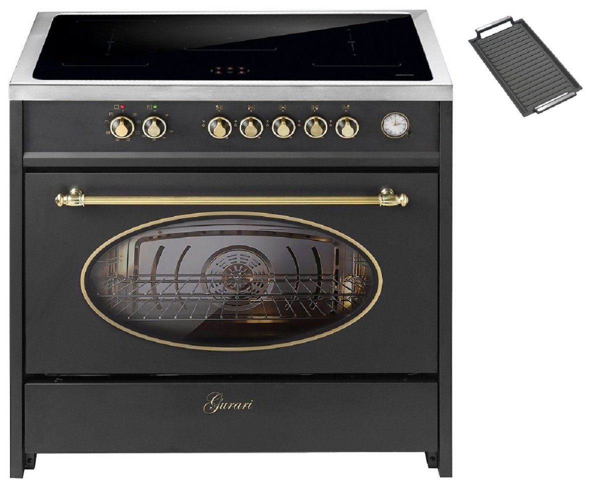 Gurari Induktions Standherd E 913 Ru Blgrillplatte Retro Range Cooker