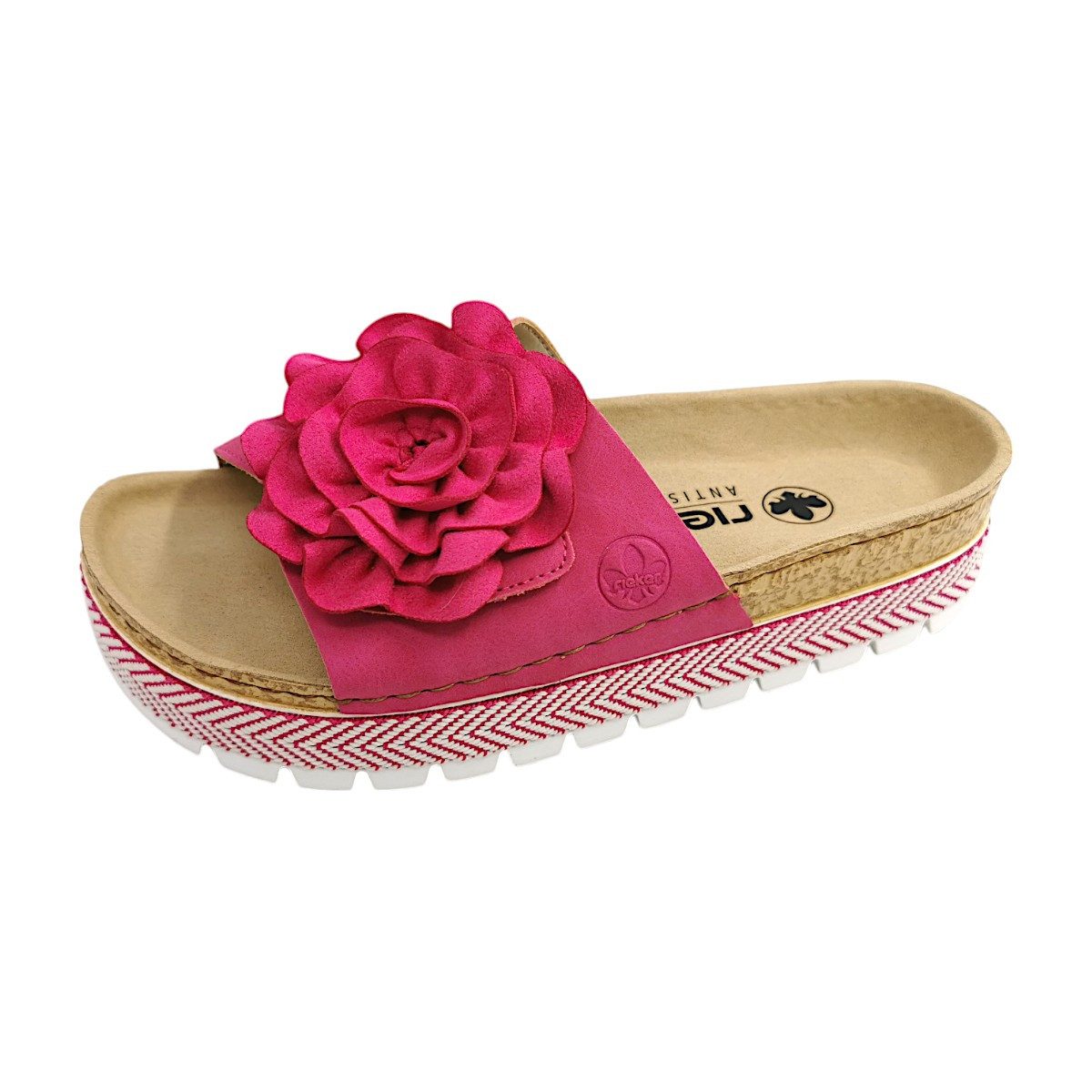 Rieker Pantolette, Sommerschuh, Schlappen mit modischem Plateau ...