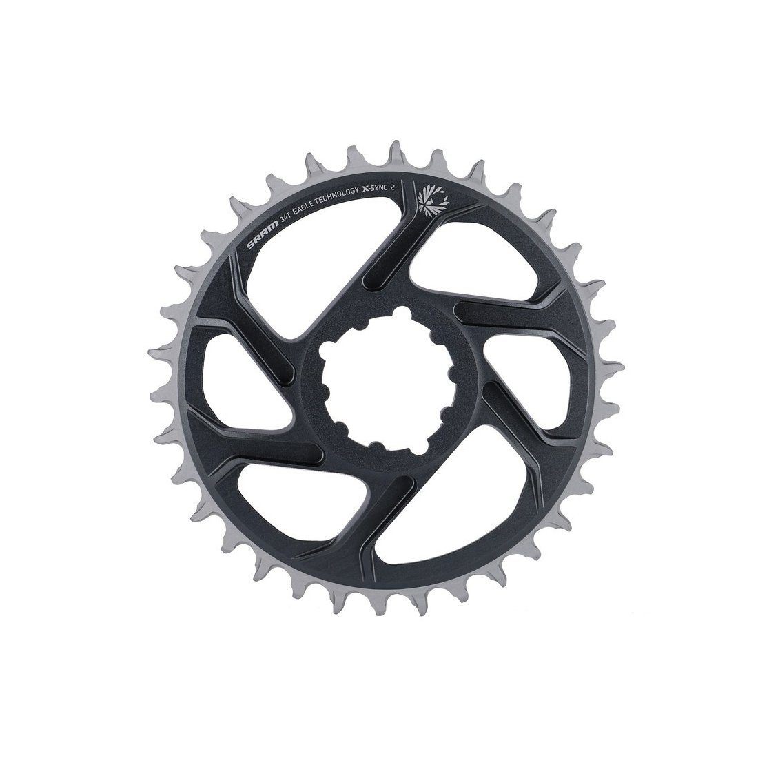SRAM Fahrradketten Kettenblatt X-Sync 2 Eagle DM 34Z,grau,alu,6mm Offset,11.6218.047.003