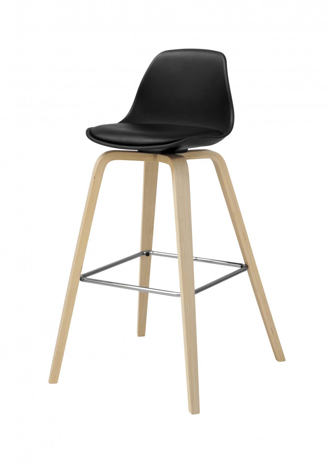 ebuy24 Barhocker 2er Set Zous Barhocker PU Kunstleder schwarz, Lind