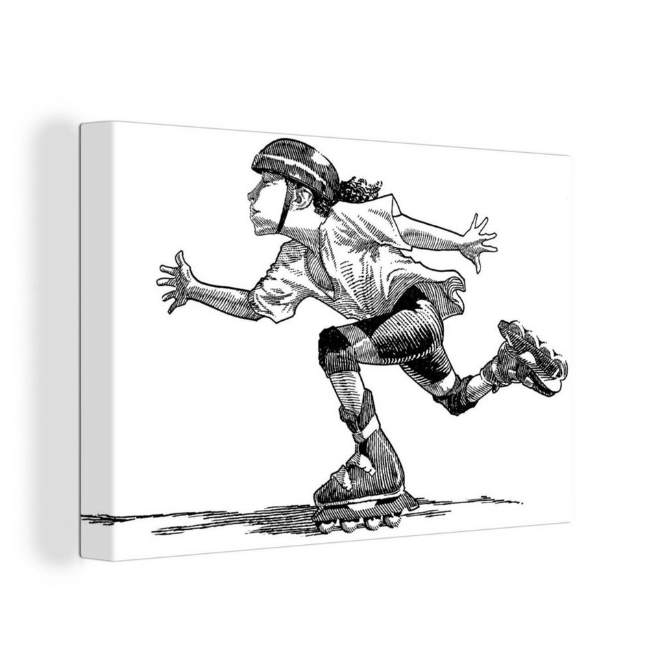 Onemillioncanvasses® Leinwandbild Eine Illustration Eines Mädchens Beim