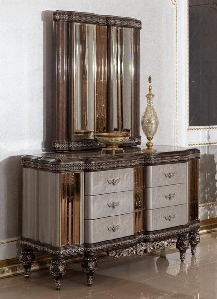 Casa Padrino Kommode Casa Padrino Luxus Barock Kommode Mit Spiegel Grau