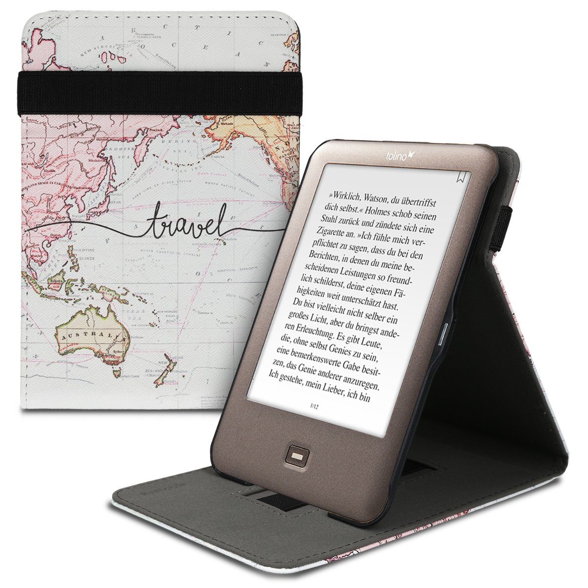 Kwmobile E Reader Hülle Hülle Für Tolino Shine 2013 Schlaufe Ständer