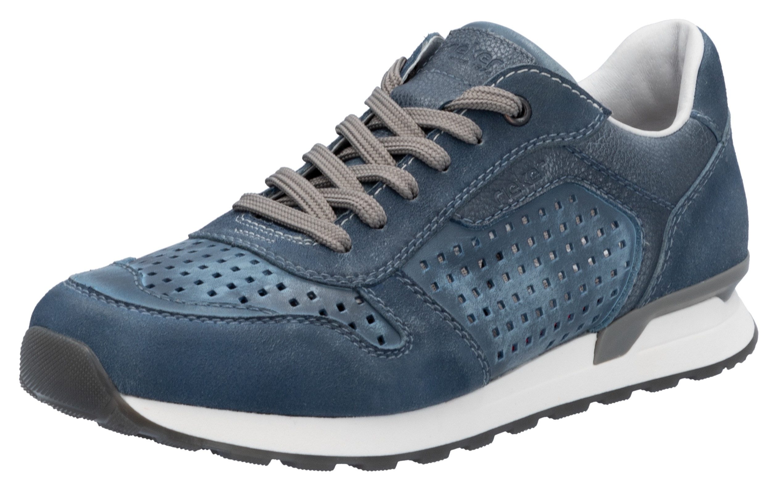 Rieker Sneaker, Schnürschuh, Halbschuh mit luftdurchlässiger Perforation, Materialmix aus ...