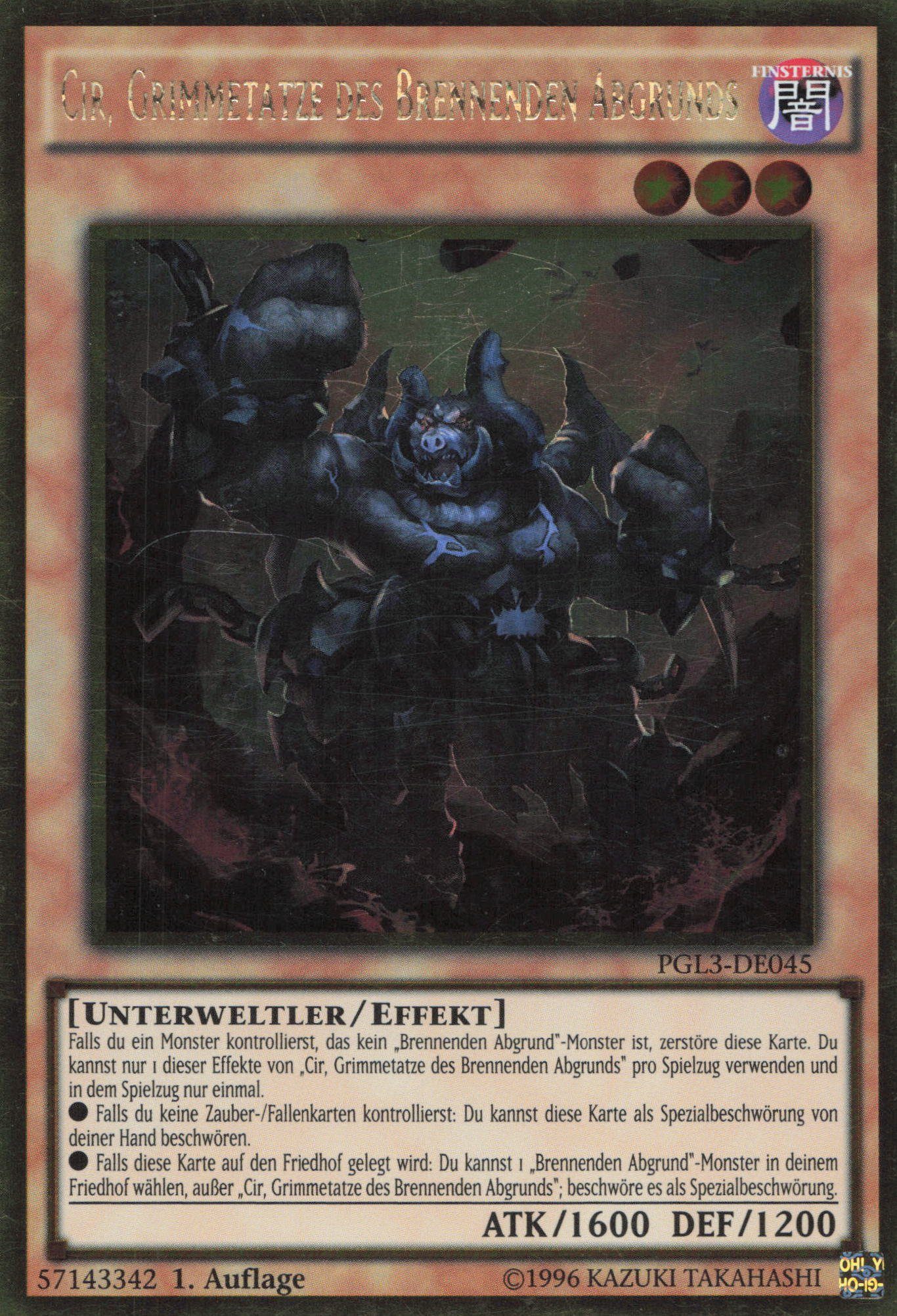 Recollectibles Sammelkarte Yugioh Karte Cir Grimmetatze Des Brennenden