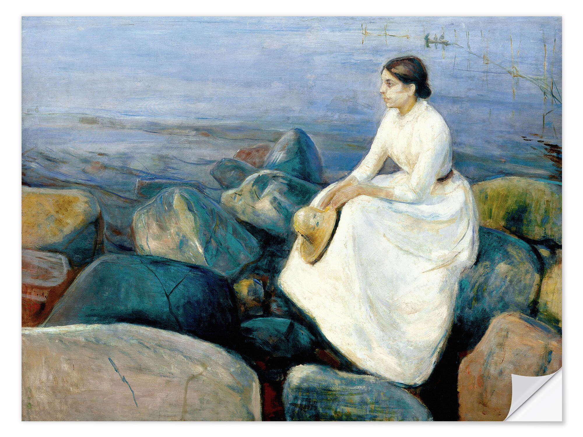 Posterlounge Wandfolie Edvard Munch Inger Am Strand Badezimmer