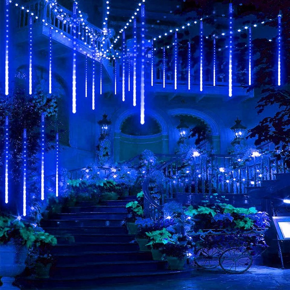 Xiiw Led Lichtervorhang 50cm 8 Röhren Wasserdichte Weihnachten