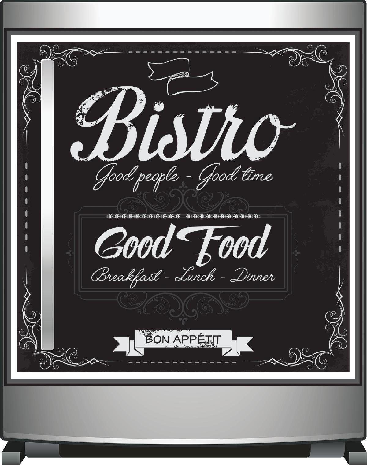 Wallario Möbelfolie Bistro Design In Schwarz Weiß