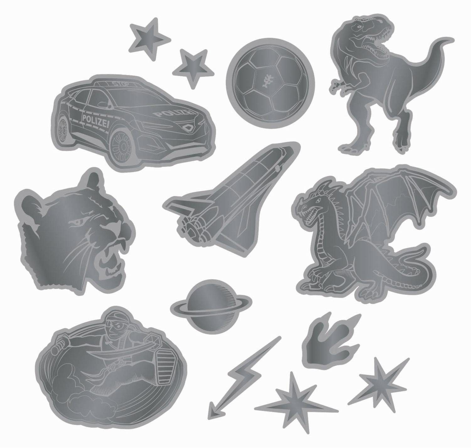 Step by Step Schulranzen Step by Step Reflektierendes Sticker-Set "Schwarz"