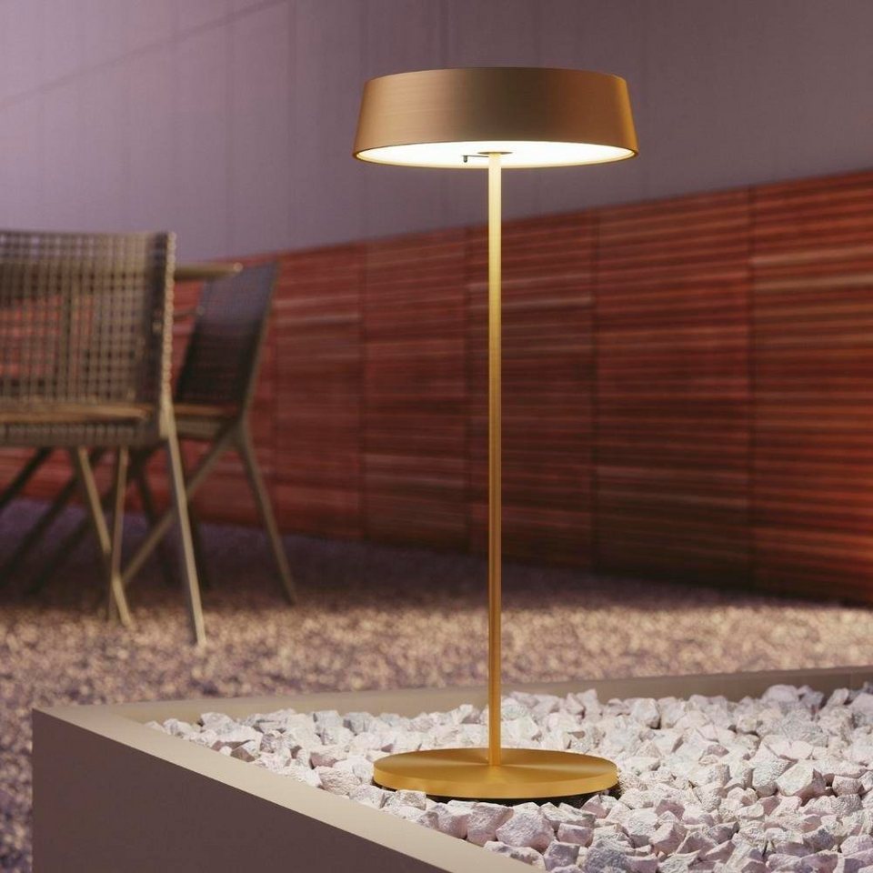 Lutec Led Tischleuchte Led Akkuleuchte Cocktail In Gold 22w 192lm Ip54