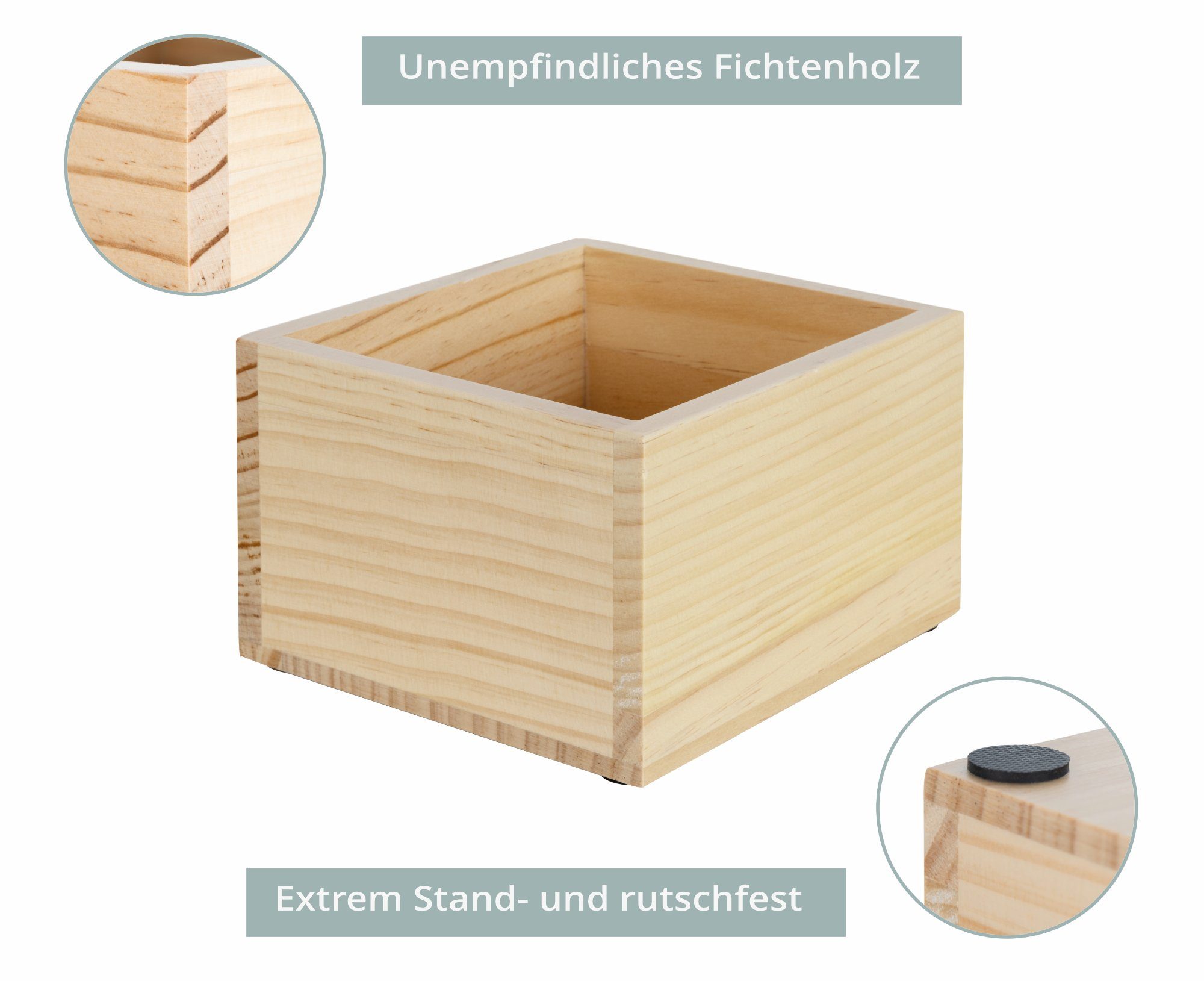 joycraft Ausklopfbehälter KBW-1816 Kaffee-Abklopfbox aus Fichtenholz ...