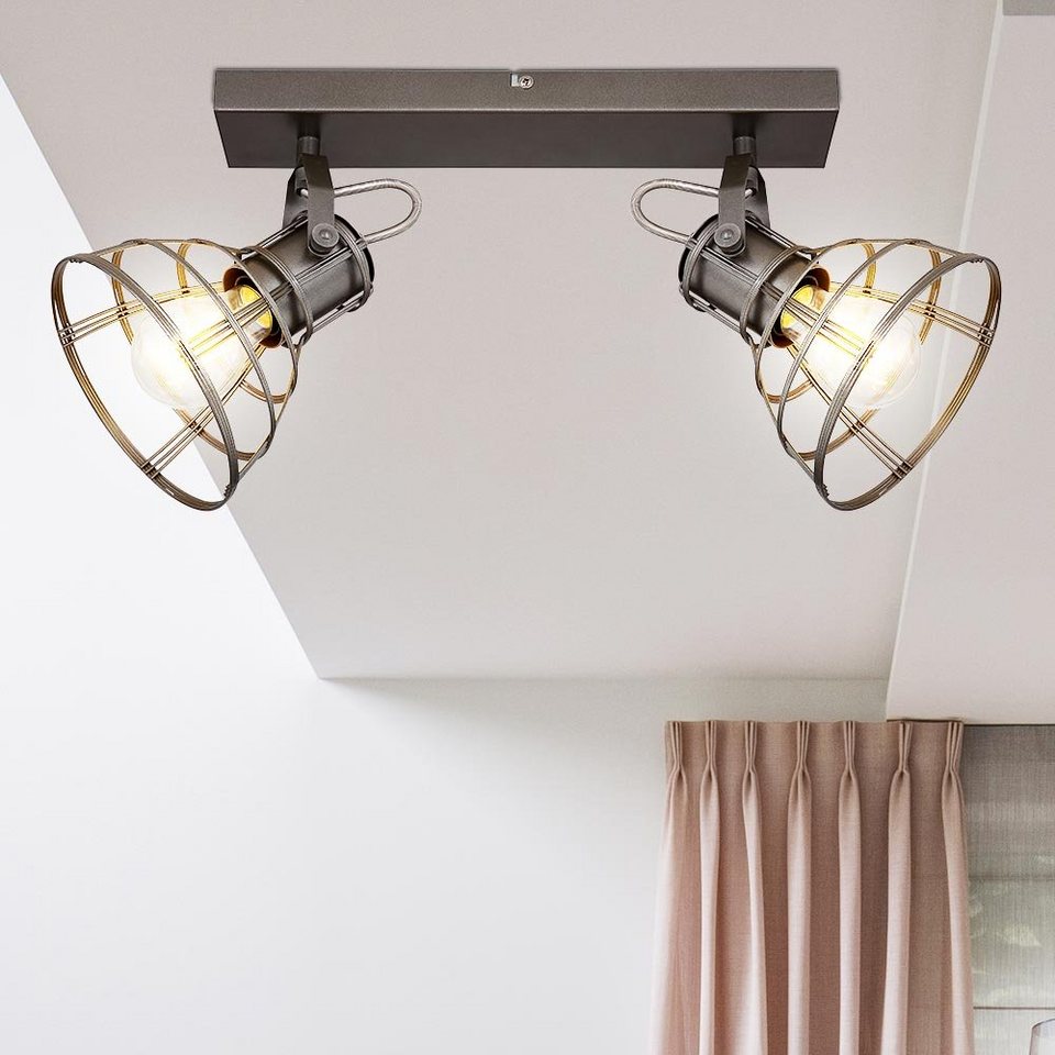 Etc Shop Deckenleuchte Decken Strahler Lampe Wohn Ess Zimmer Filament