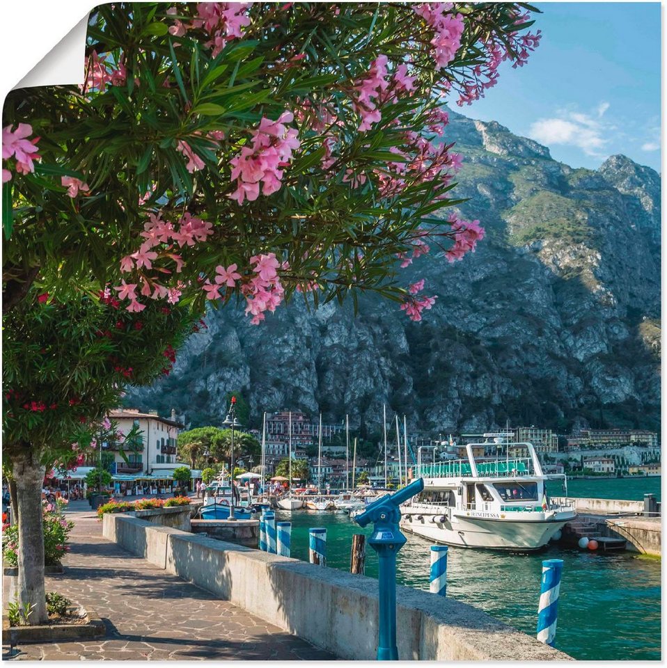 Artland Wandbild Gardasee Hafen Limone Sul Garda Europa 1 Stück