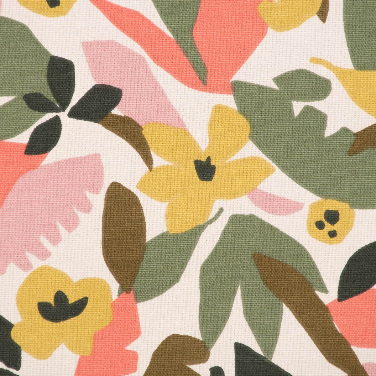 SchÖner Leben Stoff Dekostoff Baumwolle Canvas Hania Blumen Abstrakt