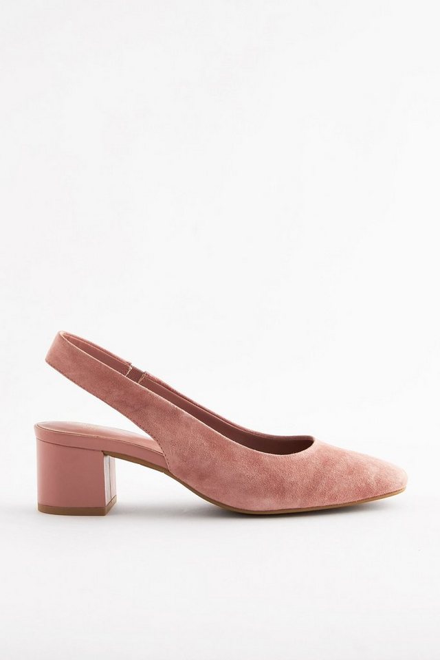 Next Forever Comfort® Leder Slingbacks Mit Blockabsatz Slingpumps 1