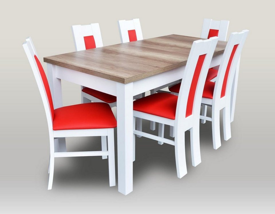 Jvmoebel Essgruppe Esszimmer Set Garnitur 7 Tlg Kommode 4x Sessel