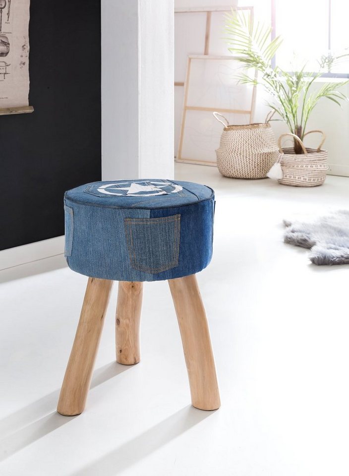 Wohnling Sitzhocker Wl5100 Wl5100 Holz 35x50x35 Cm Modern