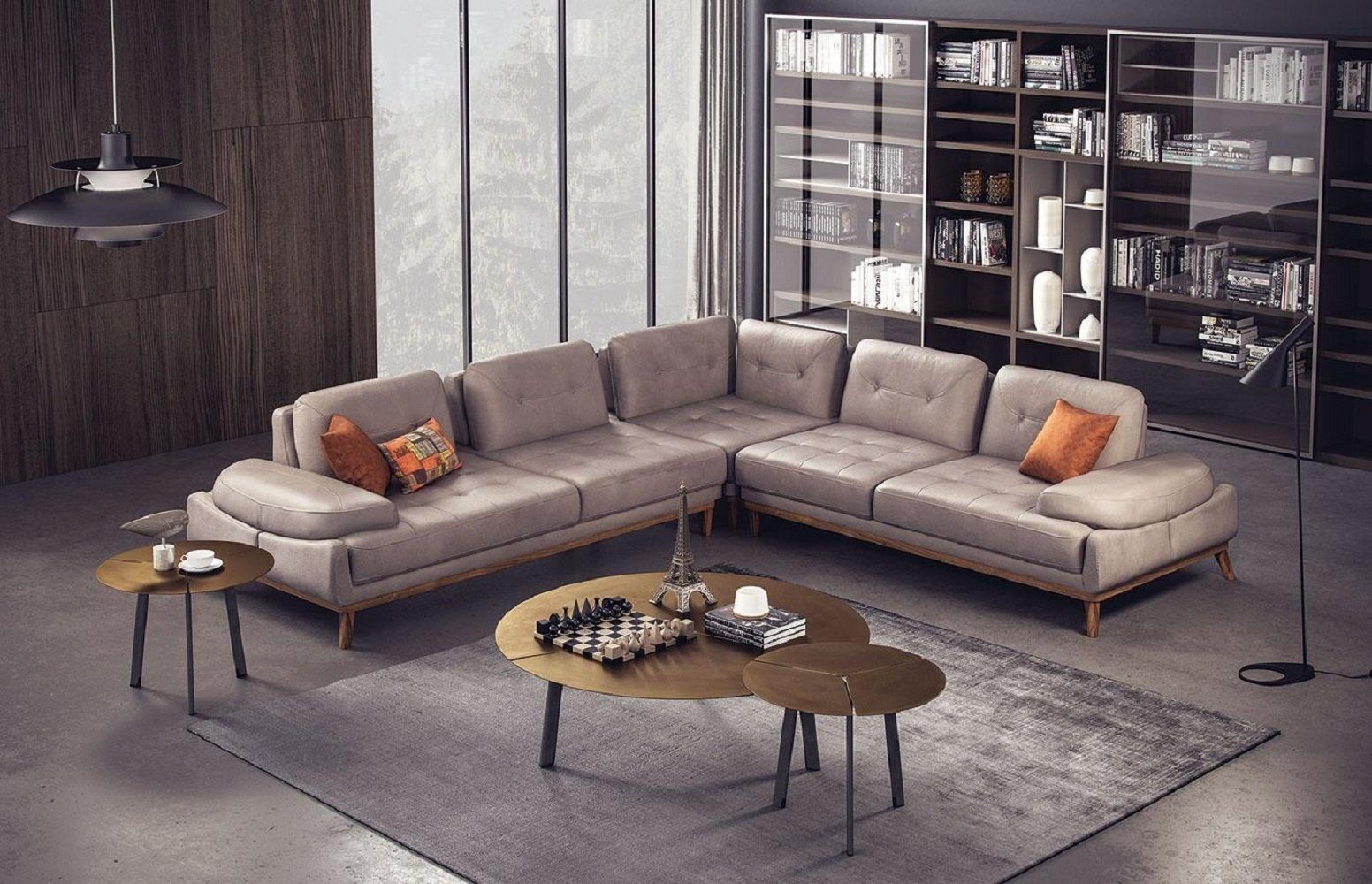 Jvmoebel Ecksofa Braunes Wohnzimmer Ecksofa Designer Polster L Form