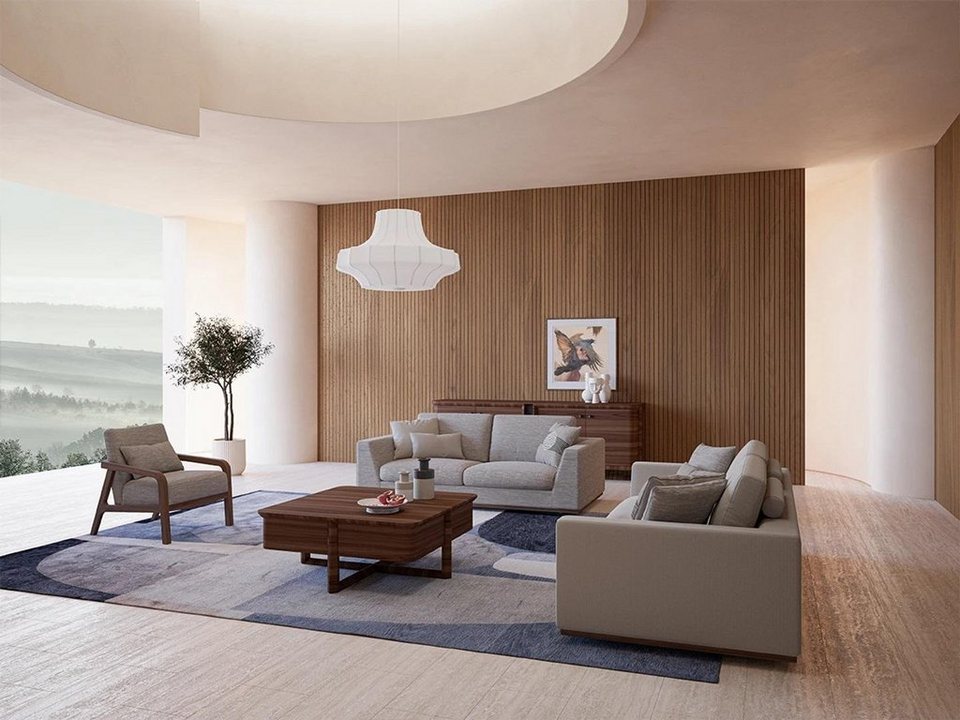 Jvmoebel Wohnzimmer Set Komplett Grau Sofagarnitur Zweisitzer Sofa
