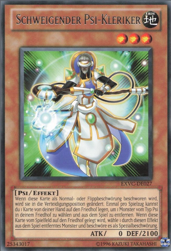 Recollectibles Sammelkarte Yugioh Karte Schweigender Psi Kleriker
