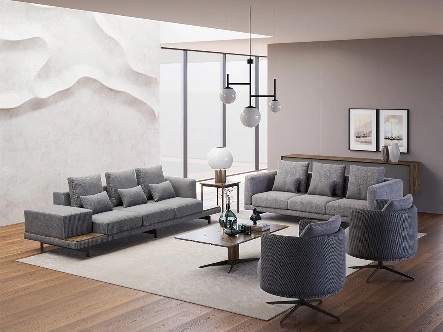 Jvmoebel Wohnzimmer Set Design Sofagarnitur 2x Sofa Dreisitzer Sessel