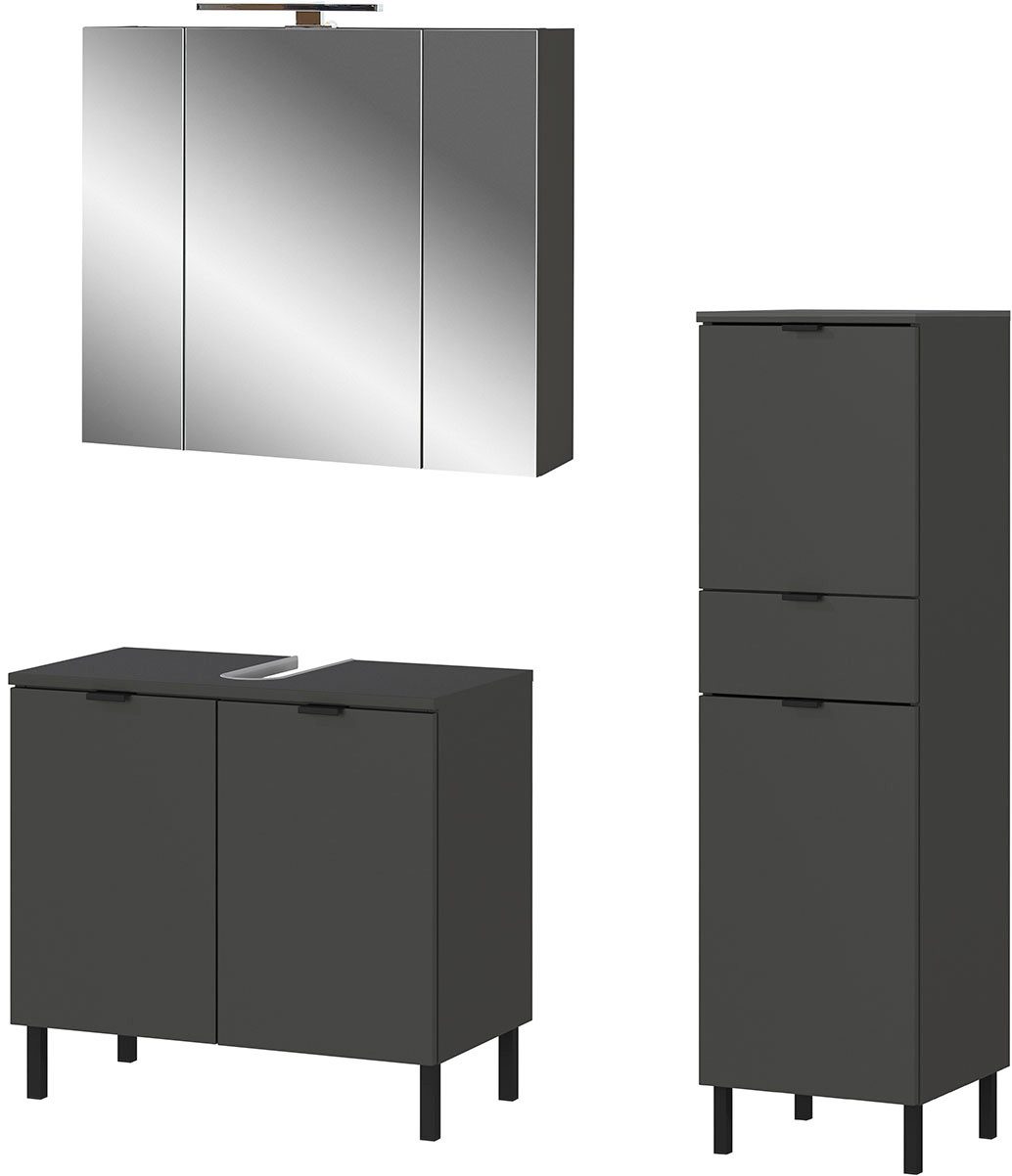 Germania Badmöbel Set Gw Arcena 3 St Mit Integrierter Led