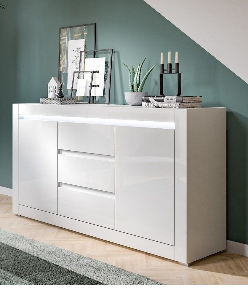 Schone Sideboard Weiss Hochglanz Gunstig Ebenbild