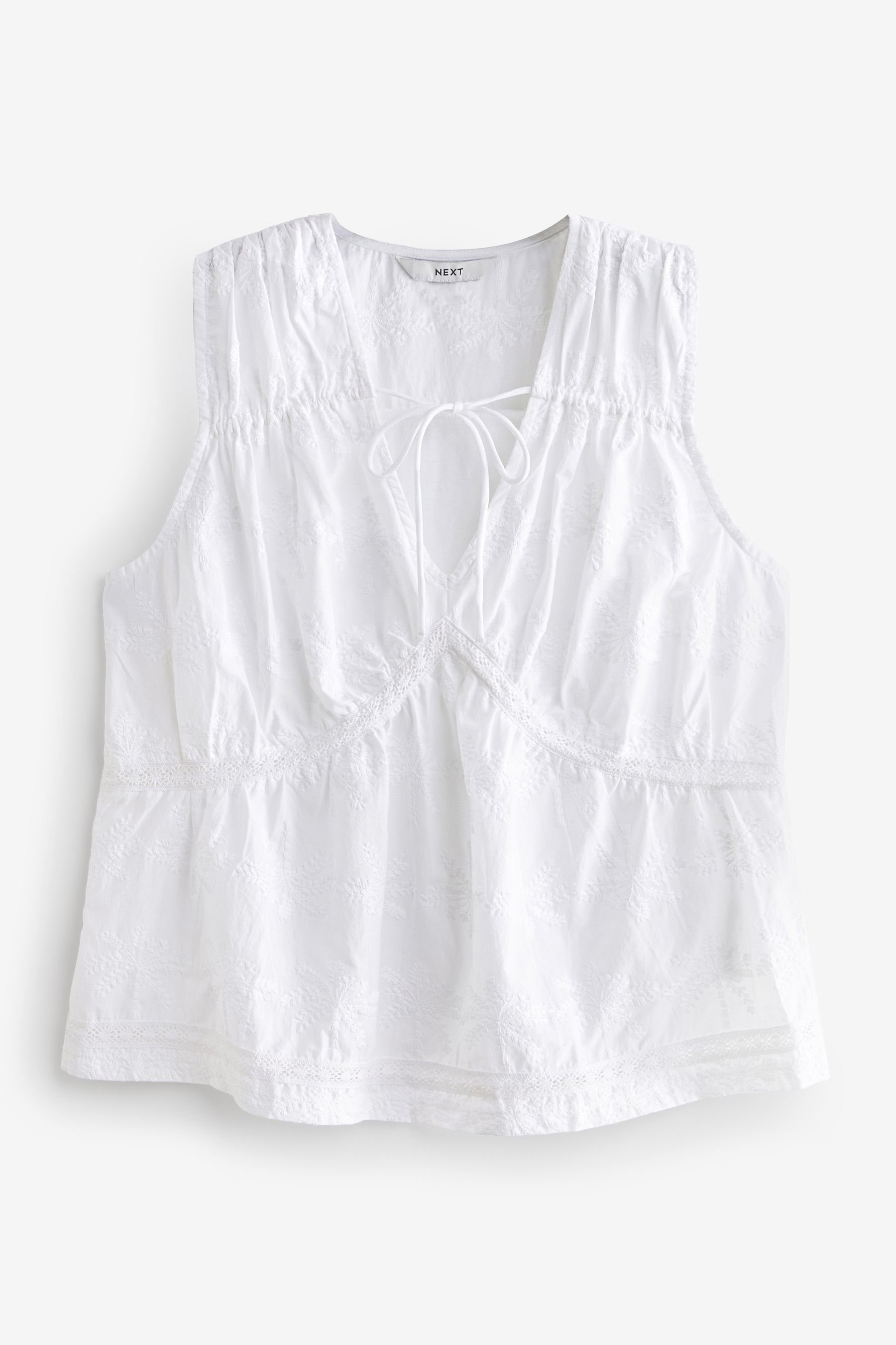 Next Shirttop Ärmelloses Top Mit Lochstickerei Kurzgröße 1 Tlg