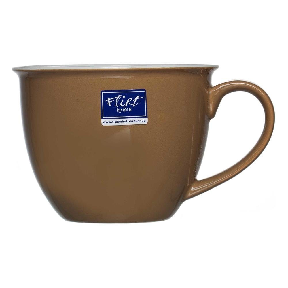 Ritzenhoff And Breker Tasse Doppio Jumbo Nougat 350 Ml Porzellan Aus