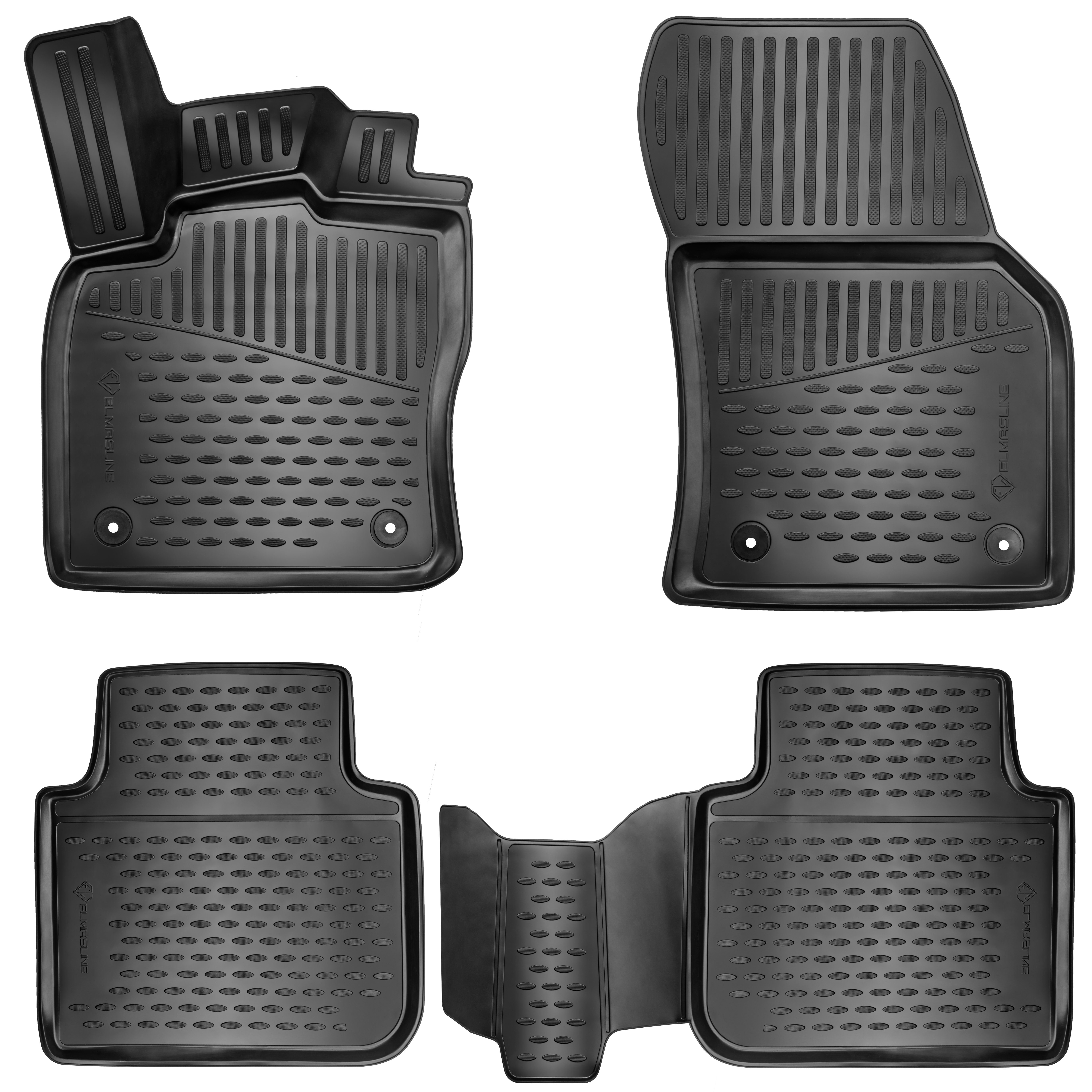 ELMASLINE Passform-Fußmatten 3D Gummimatten für SKODA KODIAQ (4 St), für SKODA KODIAQ, (2016 ...