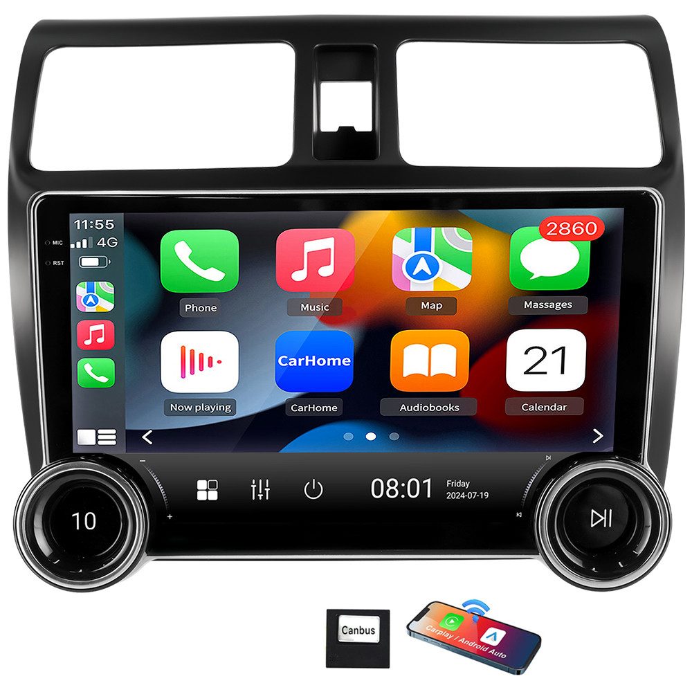 ESSGOO 10" Android14 WiFi GPS Navi RDS Für Suzuki Swift 2003-2010 CarPlay Autoradio (4+64GB ...