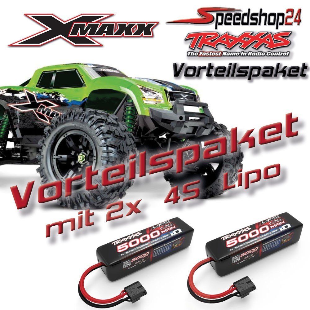 Traxxas Modellbausatz Traxxas X-Maxx 4x4 VXL 8s grün RTR 2x 4S 5000Ah ...