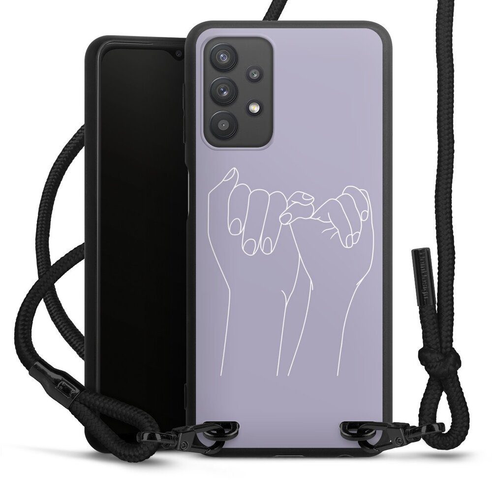 Deindesign Handyhülle Pinky Promise Line Art Samsung Galaxy A32 5g