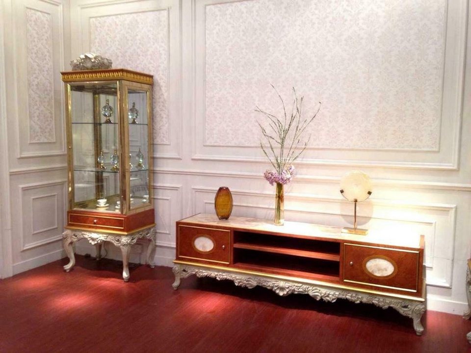 Jvmoebel Wohnzimmer Set Wohnwand Vitrine Konsole Schrankwand
