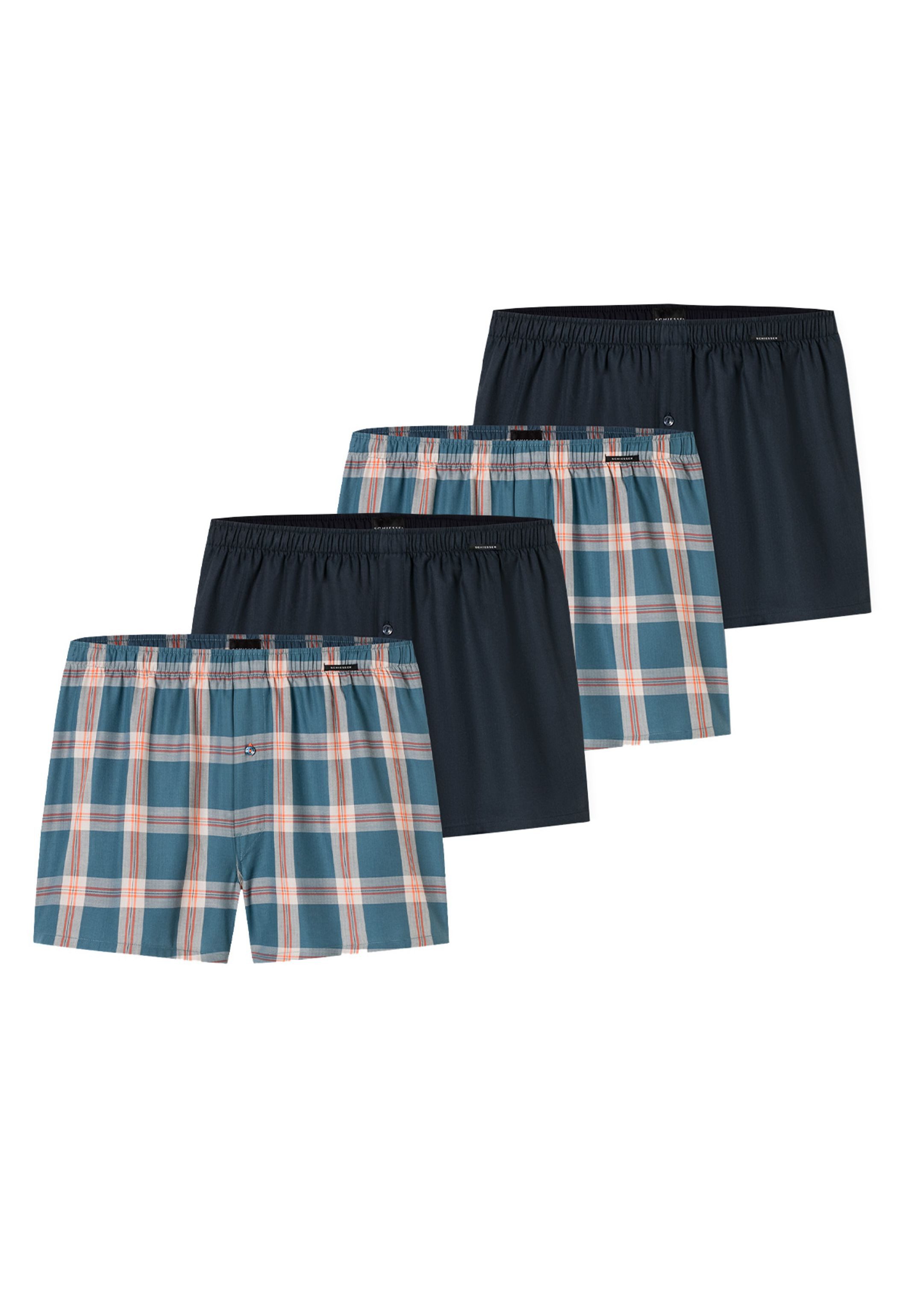 Schiesser Boxershorts 4er Pack Web Spar Set 4 St Boxershorts