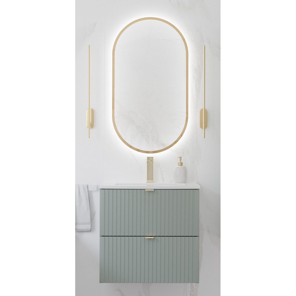 Lomadox Badmöbel Set Newport 56 Green Spar Set 2 St Spiegel