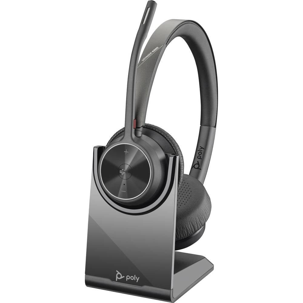 HP Poly Poly BT Headset USB-A mit Stand Kopfhörer, Komfortabler ...