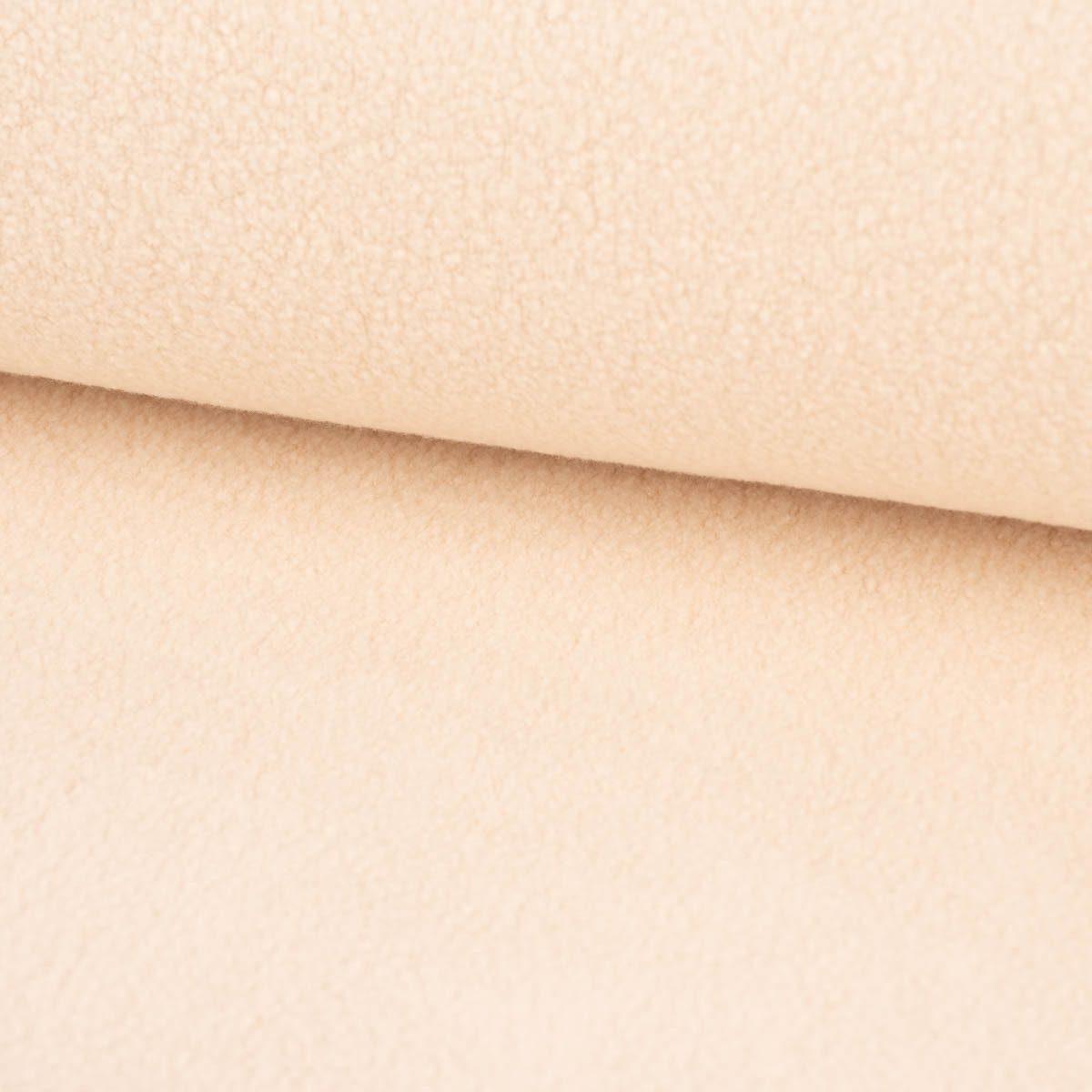 SchÖner Leben Stoff Sweatstoff Sherpa Fleece Dünn Einfarbig Beige 1