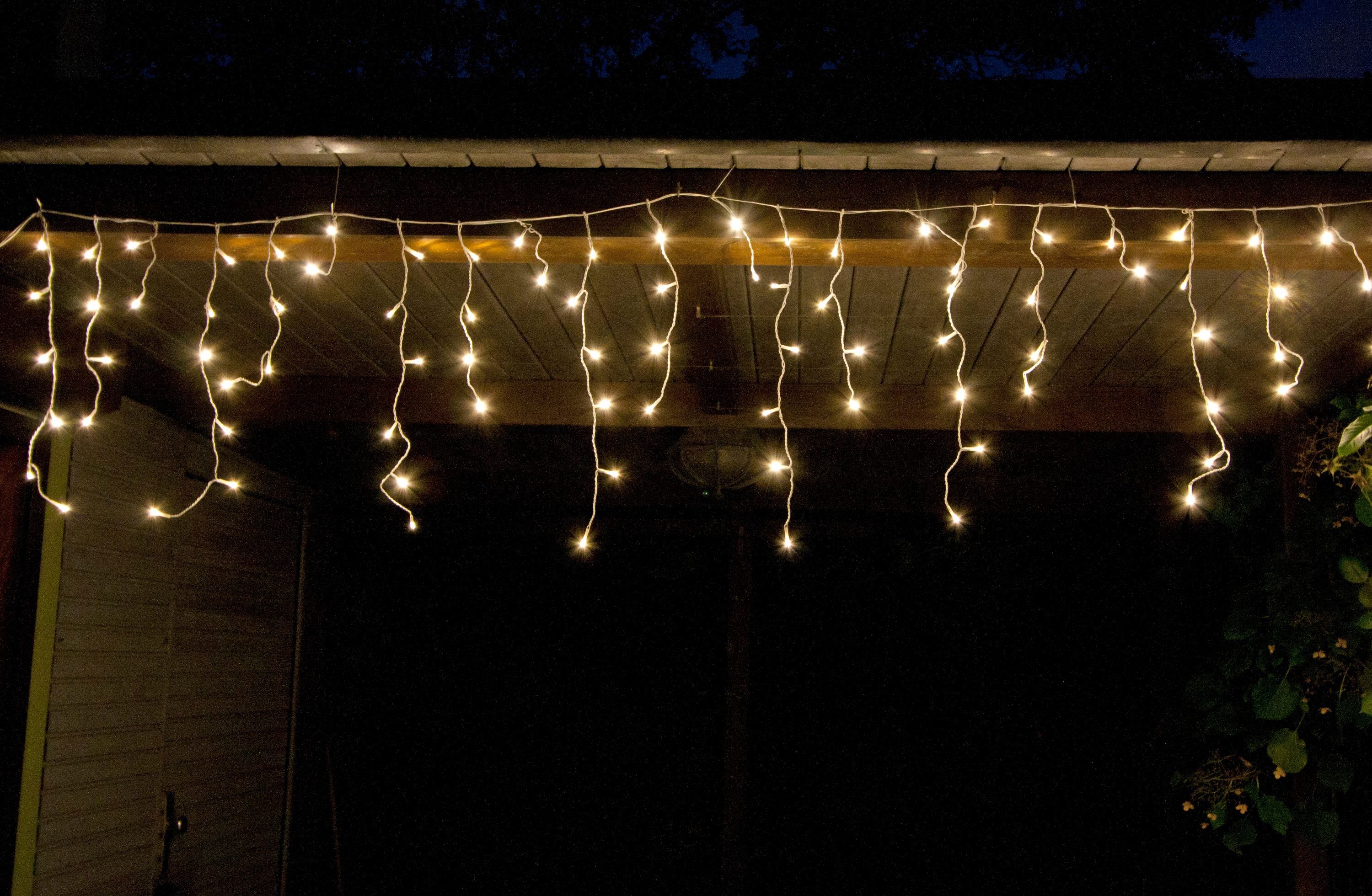 Star-Max LED Lichtleiste LED Eisregen Lichterkette 240 Warm Weiße LEDs ...